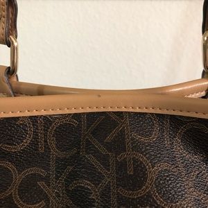 Calvin Klein | Bags | Calvin Klein Leather Monogram Tote | Poshmark